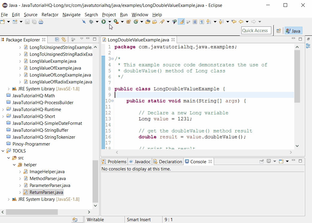 Java Long DoubleValue Method Example