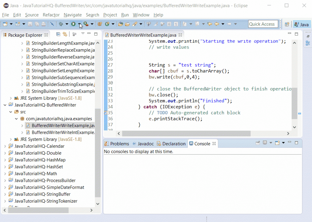 java lang BufferedWriter write((char[] cbuf, int off, int len) example ...