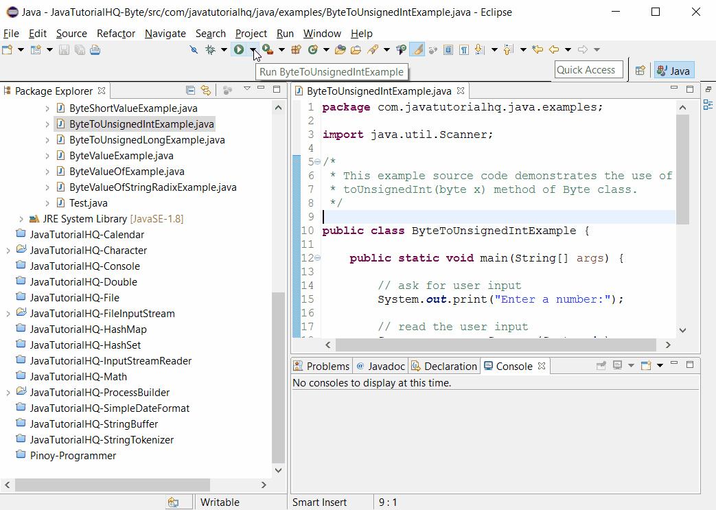 Java Byte ToUnsignedInt Method Example Java Byte ToUnsignedInt Method Example